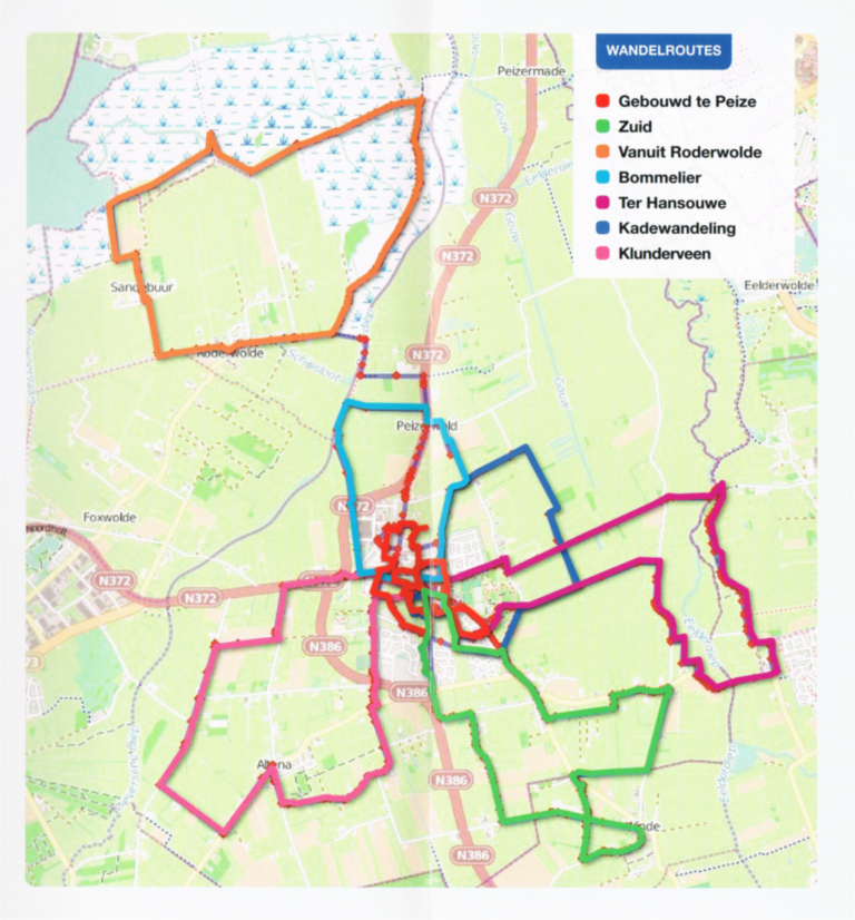 Wandelroutes Peize en omgeving